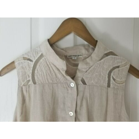 mastro moda | Dresses | New Mastro Moda Med Dress 0 Linen Lace Tent ...